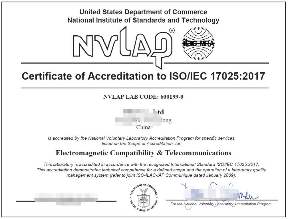 广州A2LA & NVLAP资质的实验室有哪些？美国FCC强制要求A2LA资质-走准